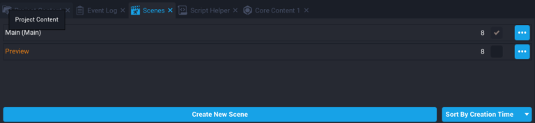 Create New Scene - Core Academy